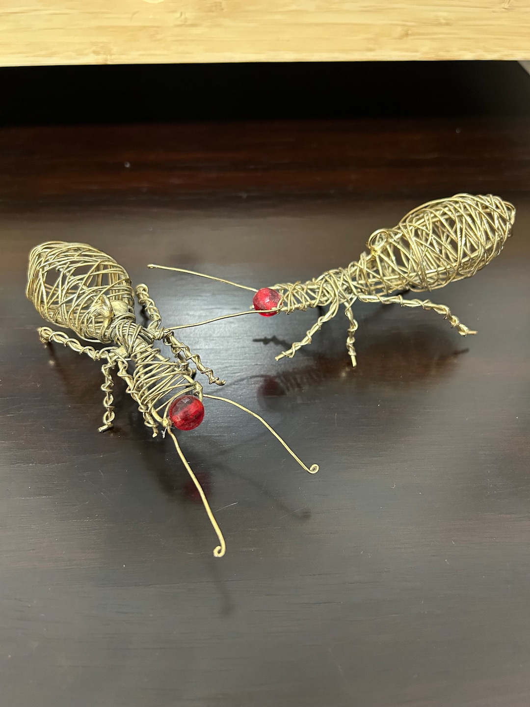 Set of 2 Vintage Brass Insects Bugs Wire Sculptures Animal Metal Art ...