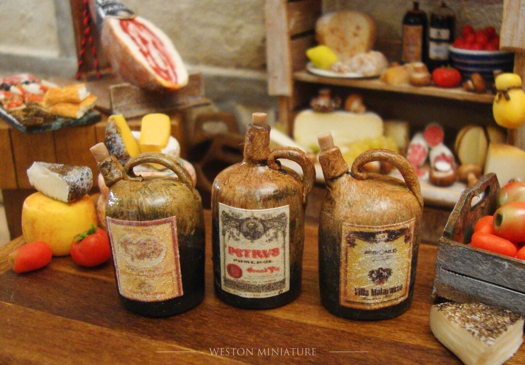 Rustic Cellar Jugs 1:12 Scale Dollhouse Miniature Bottle - Etsy