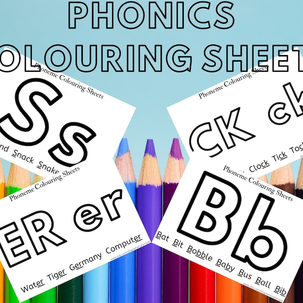 Phonics Colouring - Etsy