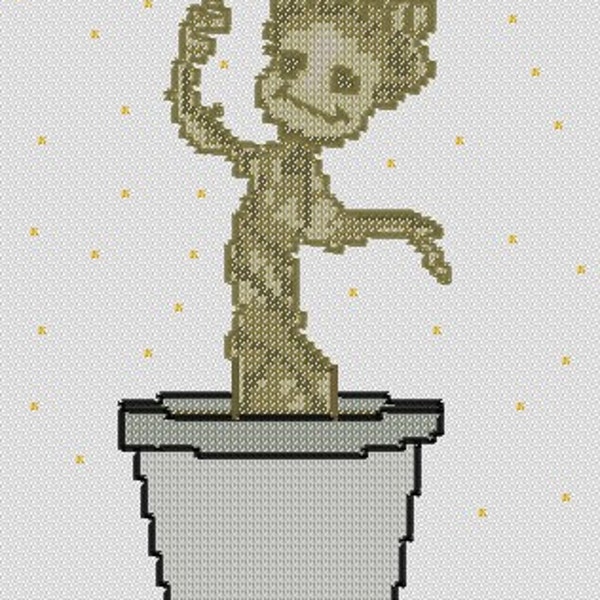 Groot Cross Stitch - Etsy