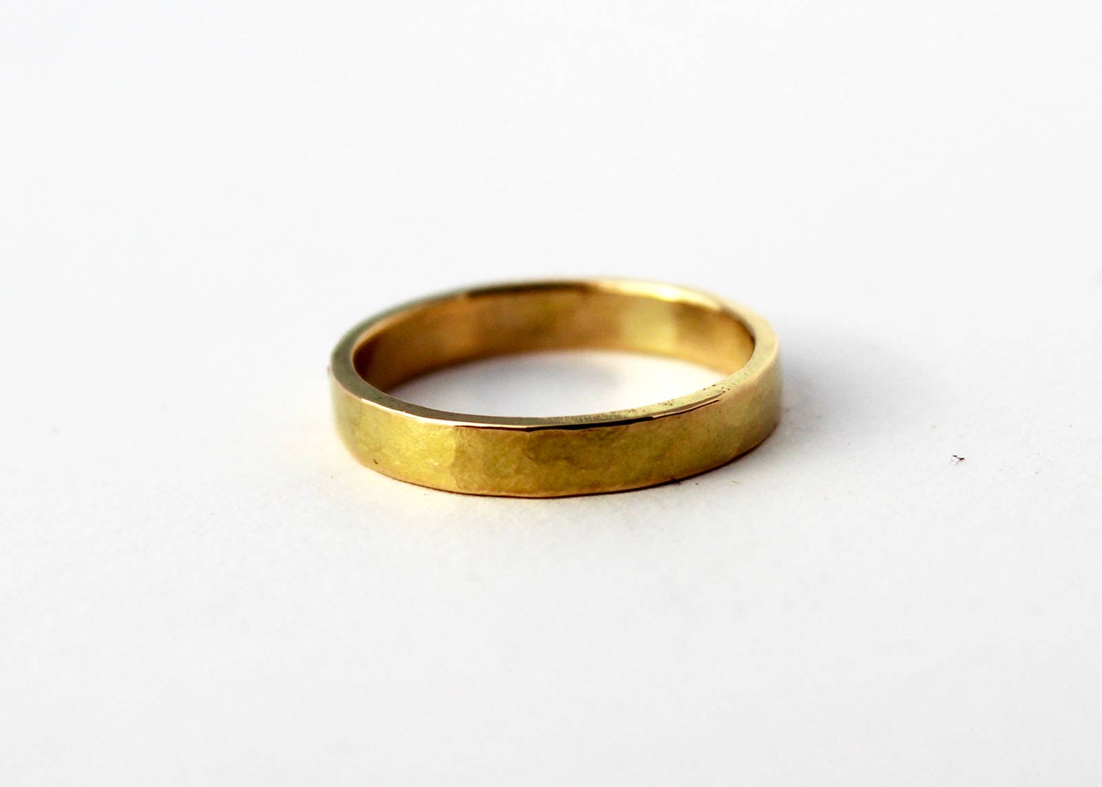 18k Gold Band Ring 3mm. 18k Gold Wedding Band Solid Gold. Eco | Etsy