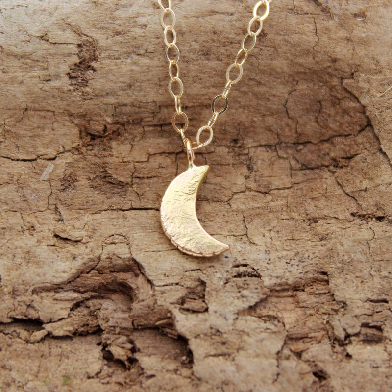 Gold Moon Necklace - Etsy