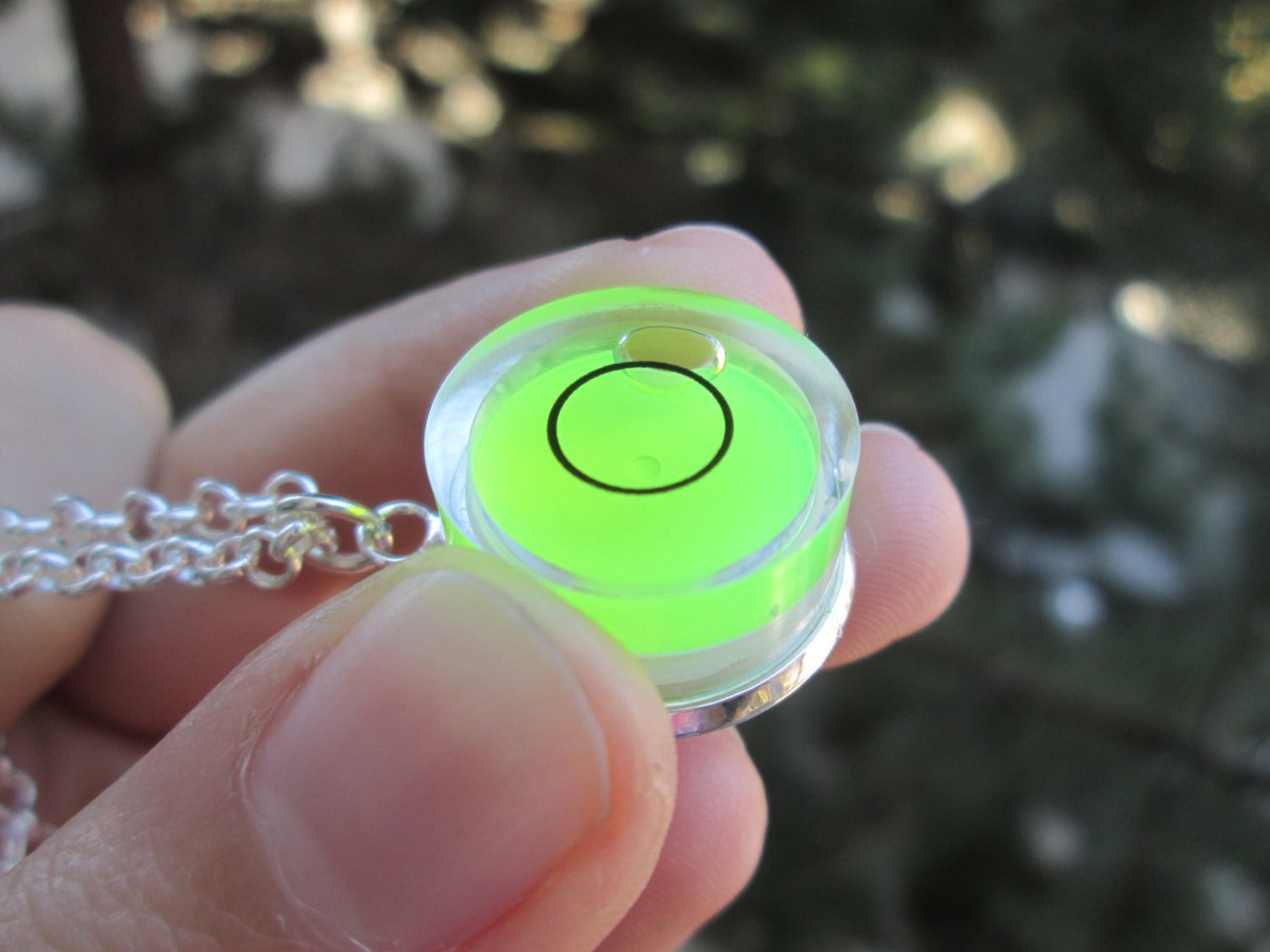 Spirit Level Necklace | Neon Yellow | Stim Toy | Small Mini Pendant - Etsy