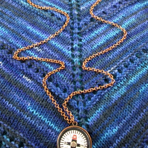 Double-sided Compass Necklace Light Compass Faux Druzy - Etsy