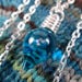 Glitter Liquid Necklace | Small Blue Teardrop | Silver Chain - Etsy