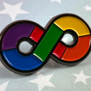 Rainbow Infinity Pin | Neurodiversity Pride | Soft Enamel Pin | 1.25 ...