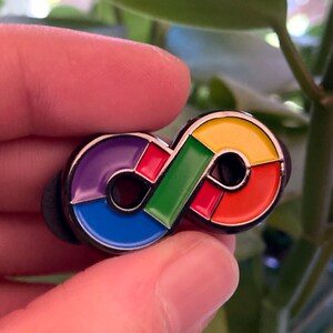Rainbow Infinity Pin | Neurodiversity Pride | Soft Enamel Pin | 1.25 ...