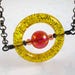 Saturn Spinner Pendant Necklace Gold Orange Red Glitter Long Chain - Etsy