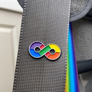 Rainbow Infinity Pin | Neurodiversity Pride | Soft Enamel Pin | 1.25 ...