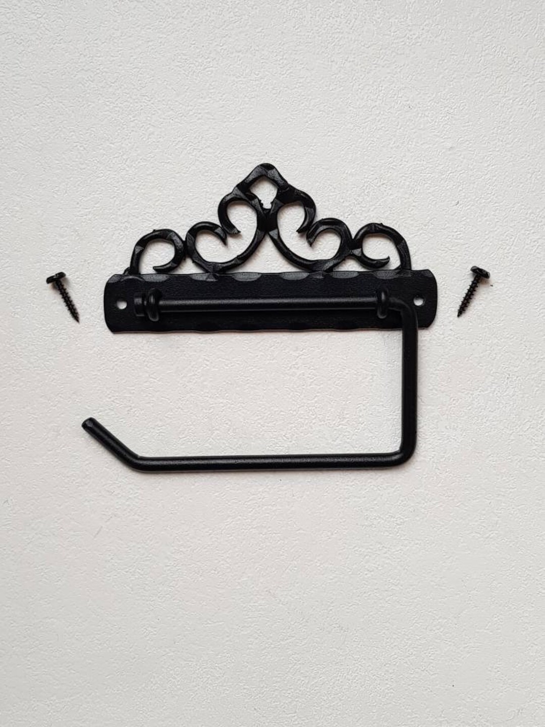 Vintage Wrought Iron Toilet Roll Holder in Norwegian Bell Pull Style - Etsy