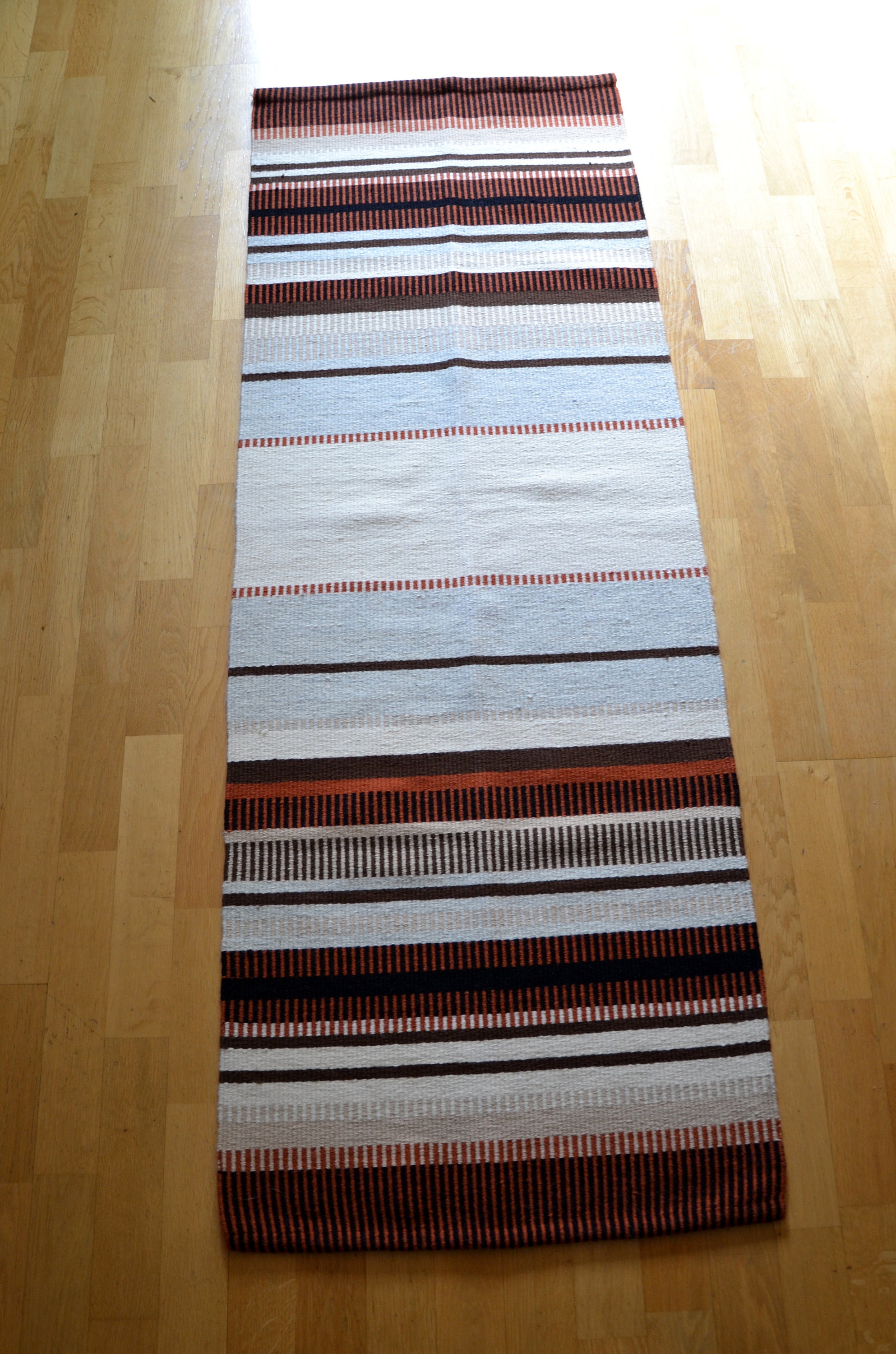 Mid Century Finnish Folk Art Weaving Raanu Wall Rug Bed Spread Chair ...