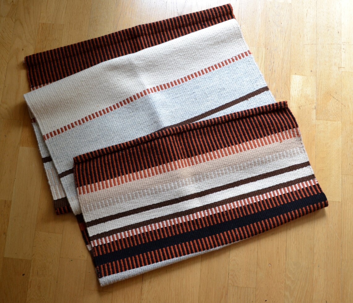 Mid Century Finnish Folk Art Weaving Raanu Wall Rug Bed Spread Chair ...