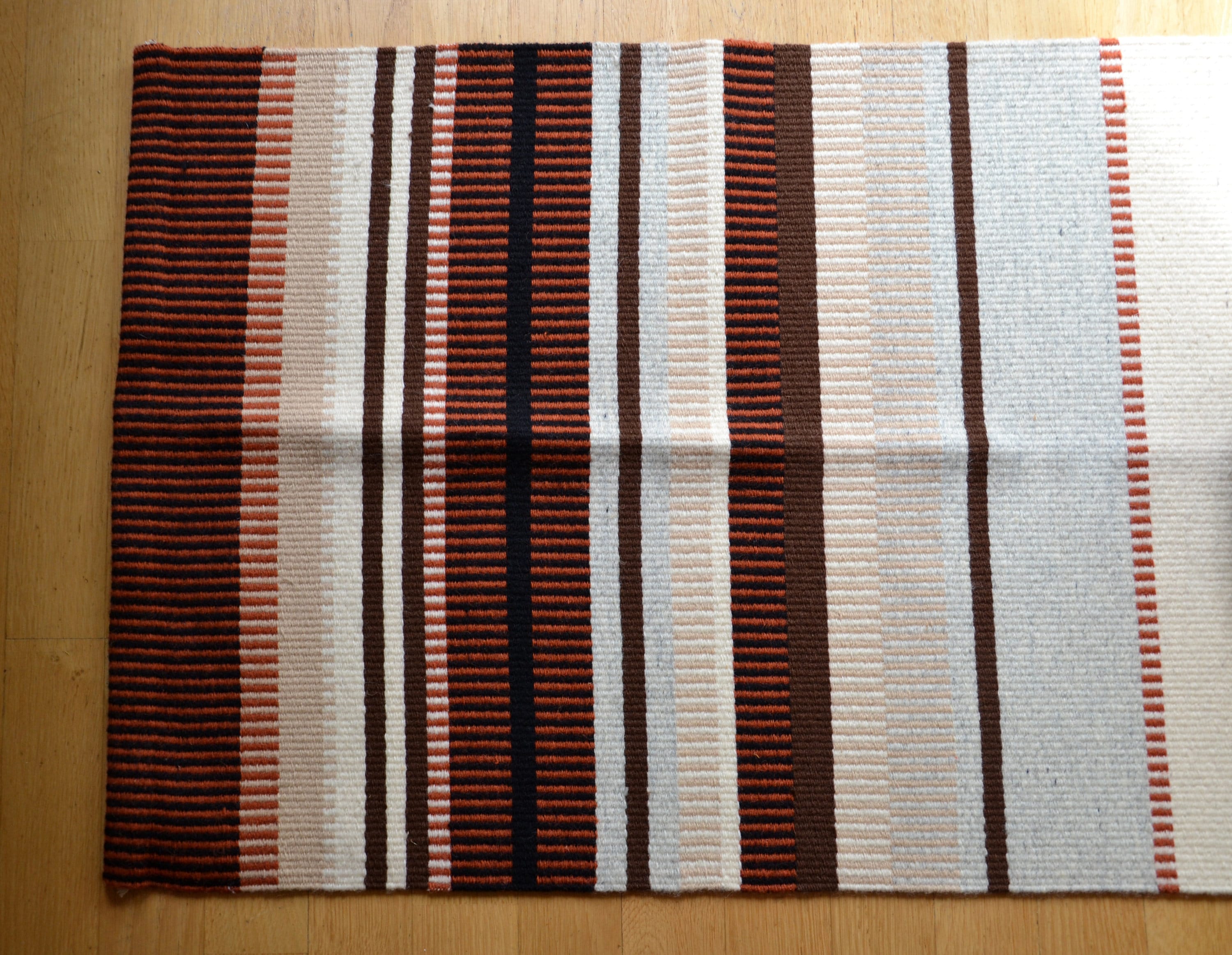 Mid Century Finnish Folk Art Weaving Raanu Wall Rug Bed Spread Chair ...