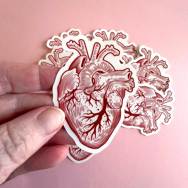 Heart Stickers - Etsy