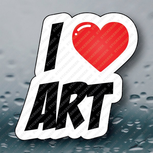 I Heart Sticker - Etsy