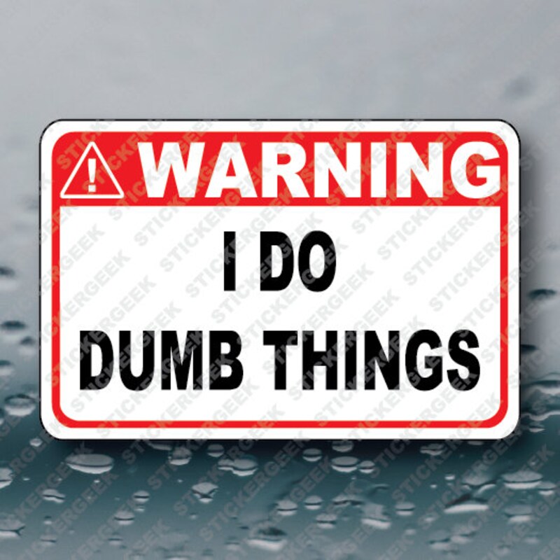 Funny Warning Stickers - Etsy