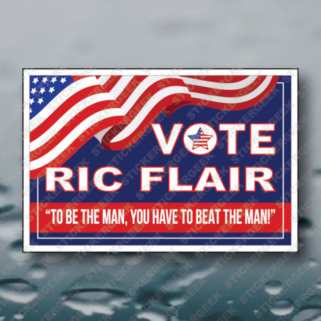 Vote for Ric Flair WWF WWE WCW Wrestling Anti Biden Anti Trump ...