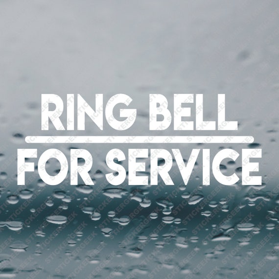 Ring Bell for Service Vinyl Decal Sticker for Business | Etsy