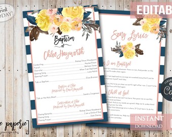 INSTANT DOWNLOAD Printable Folding Baptism Program LDS - Etsy
