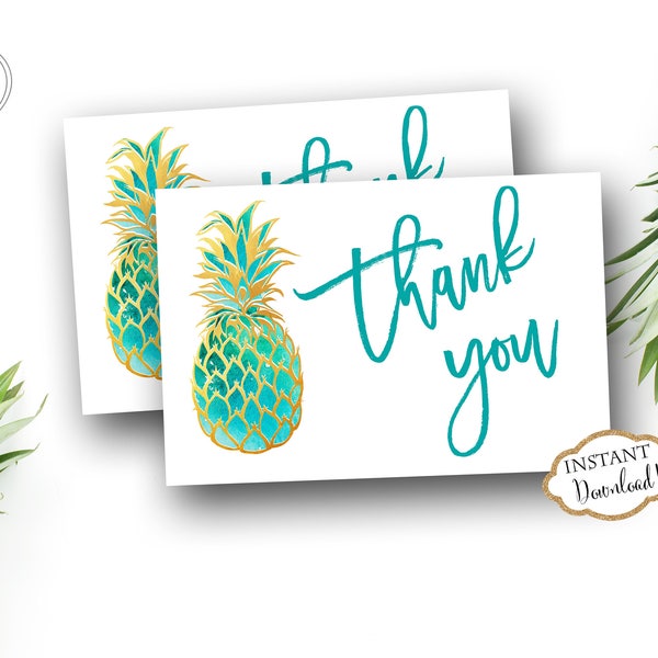 Pineapple Thank You - Etsy