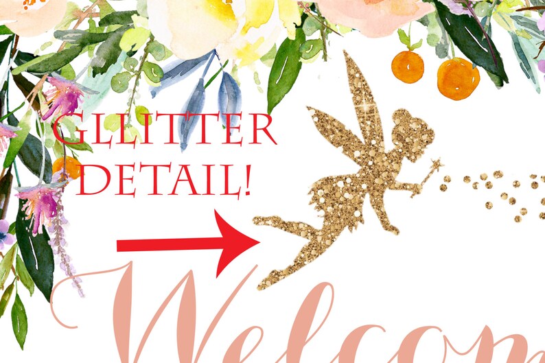 INSTANT DOWNLOAD Garden Fairy Party Welcome Sign Printable - Etsy