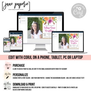 Editable Corjl Invitation LDS Baptism Invitation Girl - Etsy Canada