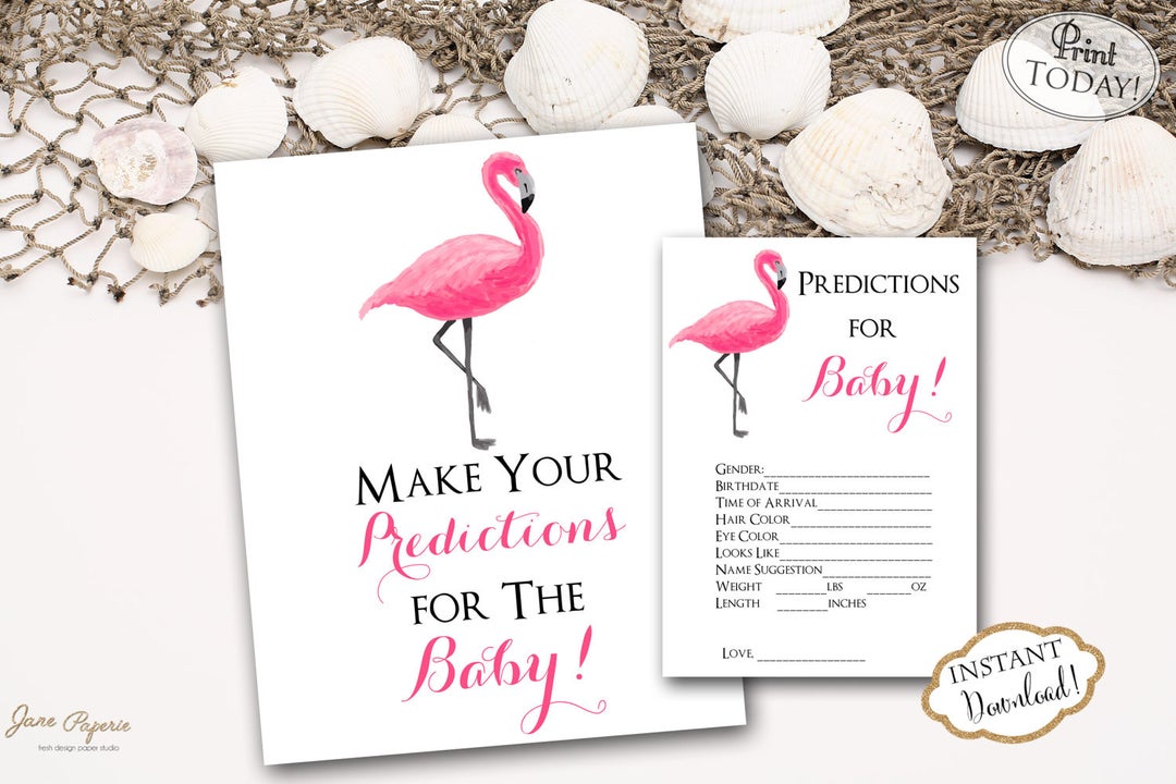 INSTANT DOWNLOAD Printable Predictions for Baby Sign Baby - Etsy