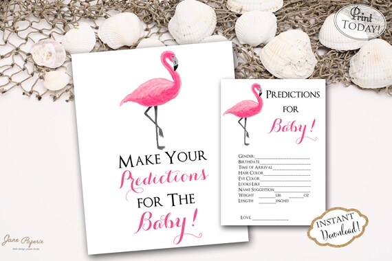 INSTANT DOWNLOAD Printable Predictions for Baby Sign Baby | Etsy