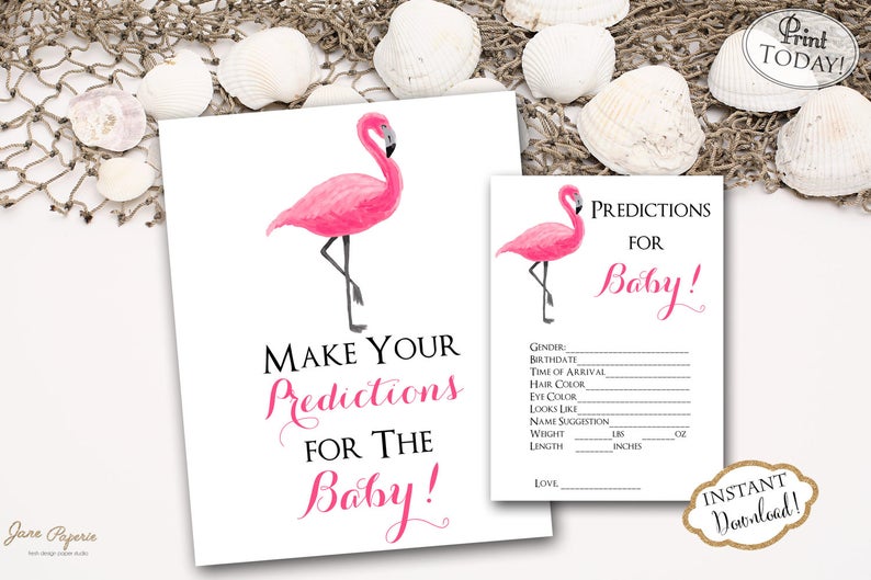 INSTANT DOWNLOAD Printable Predictions for Baby Sign Baby - Etsy
