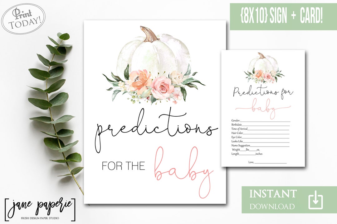 Fall Pumpkin Predictions for Baby Floral Pumpkin Autumn - Etsy