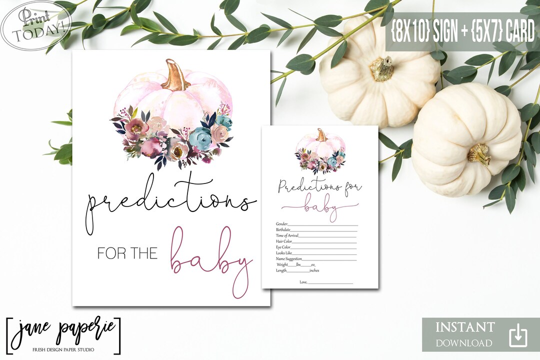 Fall Pumpkin Predictions for Baby Floral Pumpkin Autumn - Etsy España