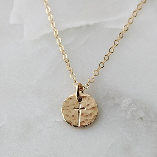 Large Gold Cross Necklace - Etsy