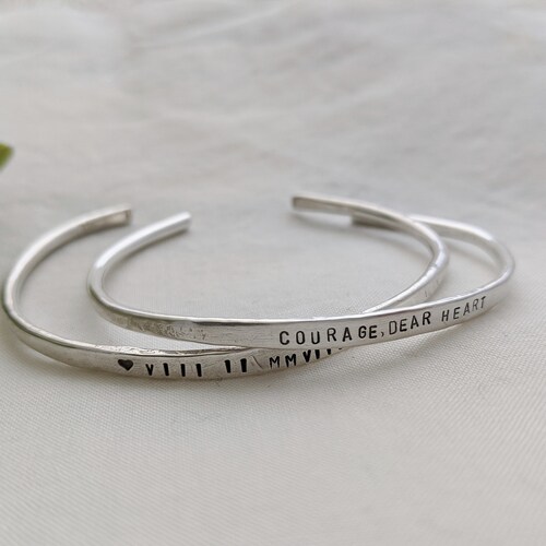 Personalized Cuff Bracelet Custom Bangle Inspirational - Etsy