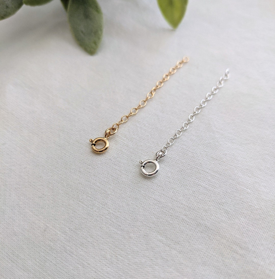 2" Chain Extender to Make Chain Longer, Sterling Silver or 14k Gold ...