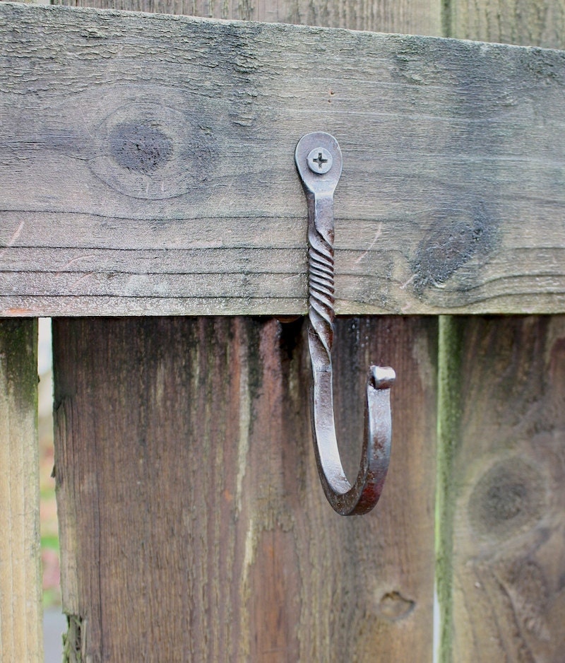 Rustic Blacksmith Hook: Set of 2 - Etsy