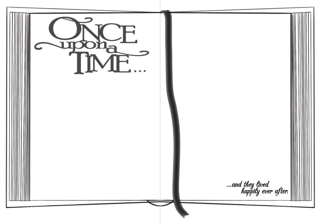 Once Upon A Time Open Book Color Page - Etsy