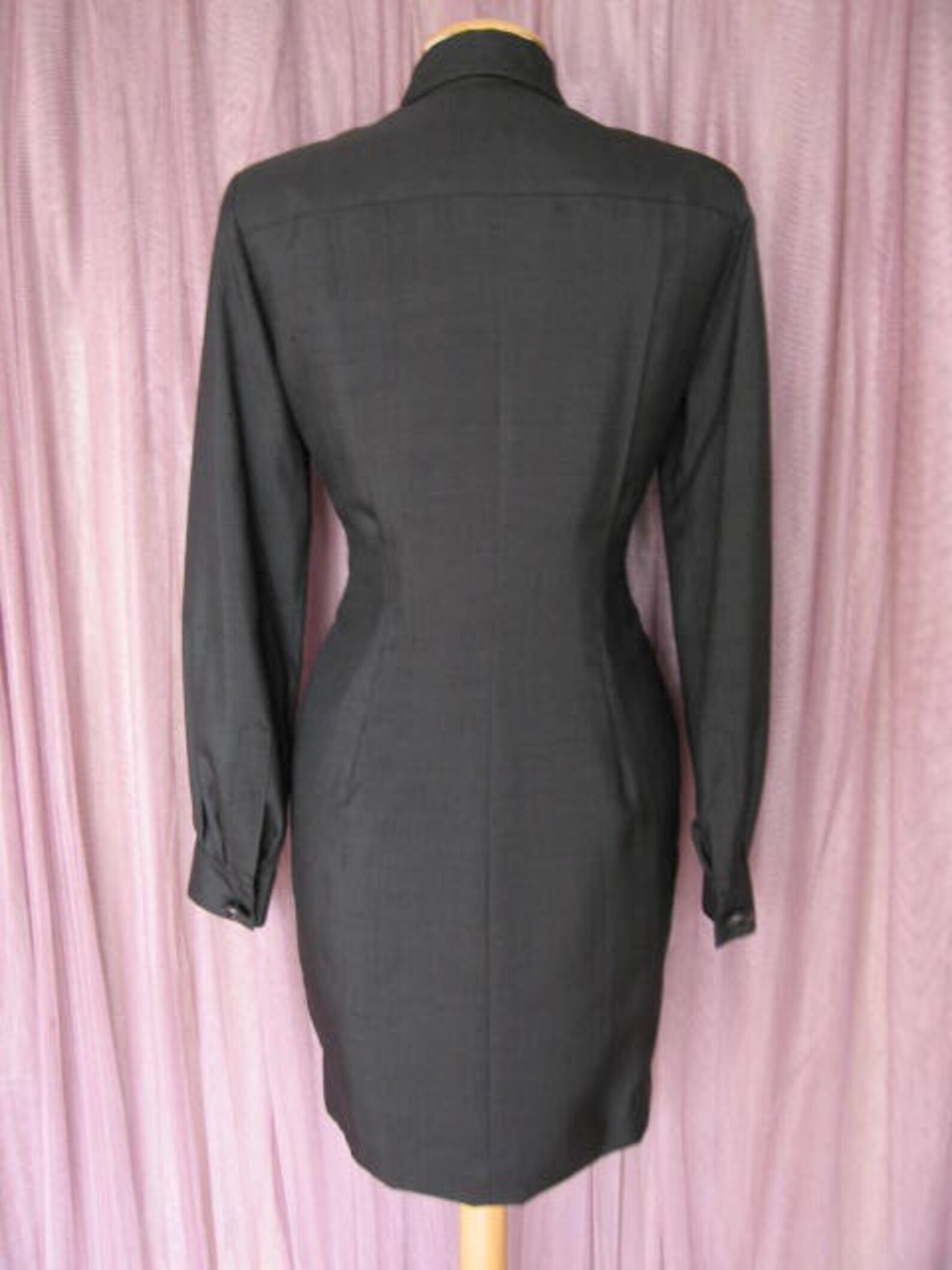 Steve Fabrikant Tuxedo Dress / Vintage Tuxedo Dress / Fits S / Silk ...