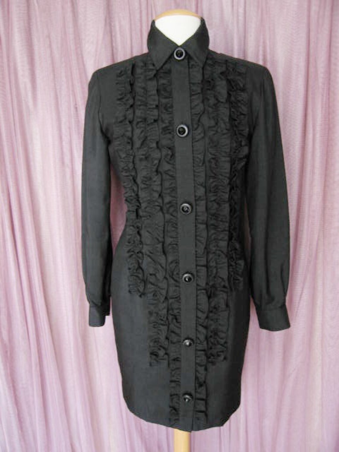 Steve Fabrikant Tuxedo Dress / Vintage Tuxedo Dress / Fits S / Silk ...