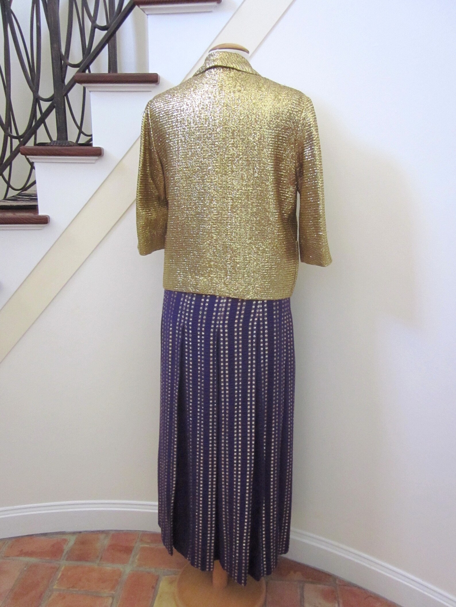 50s Gold Lame Jacket / Fits S / Vintage Gold Lame' Jacket | Etsy