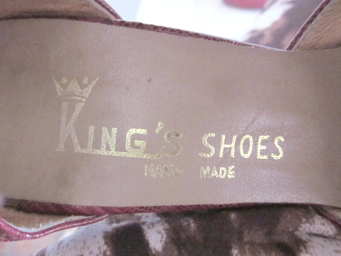 Handmade Lizard Shoes / Fits US 7 / Vintage Red Lizard Shoes / - Etsy