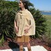 Etched Suede Cape / Vintage Suede Cape / 60s Suede Cape / OSFM / Hippie ...