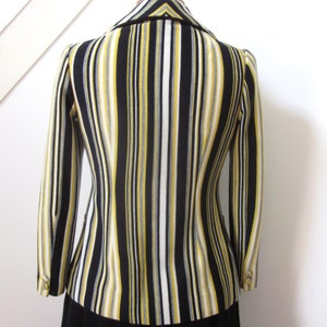 Mod Jacket / Fits S / 60s Striped Jacket / Mod Knit Jacket / Vintage ...