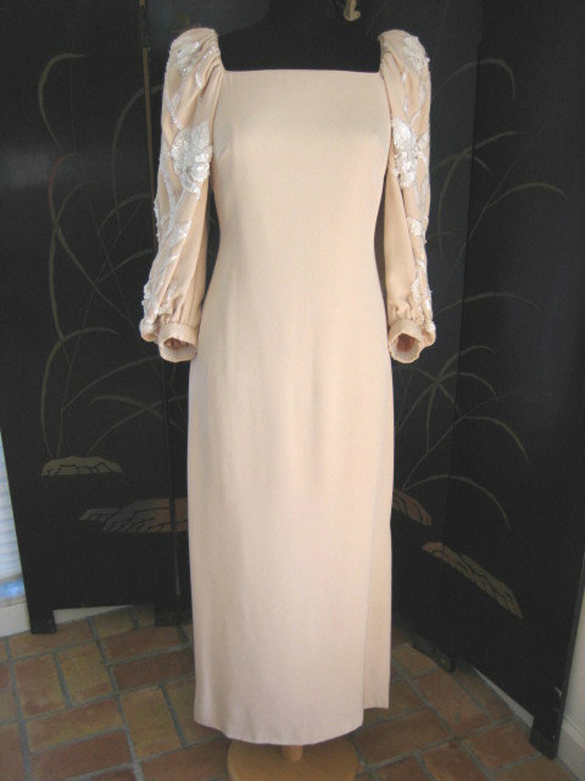 Pink Couture Gown / Couture Gown / Vintage Couture Gown / Fits S-M ...