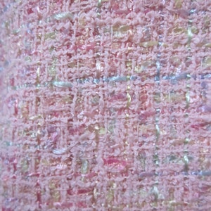 Anne Dee Goldin Tweed Jacket / Fits M / Pink Tweed Jacket / Fringed ...