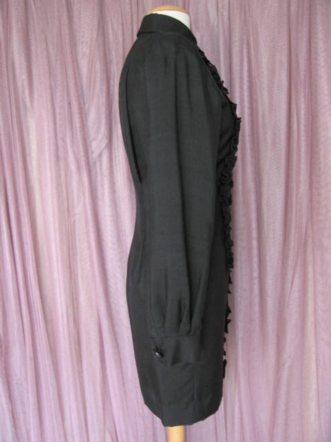 Steve Fabrikant Tuxedo Dress / Vintage Tuxedo Dress / Fits S / Silk ...