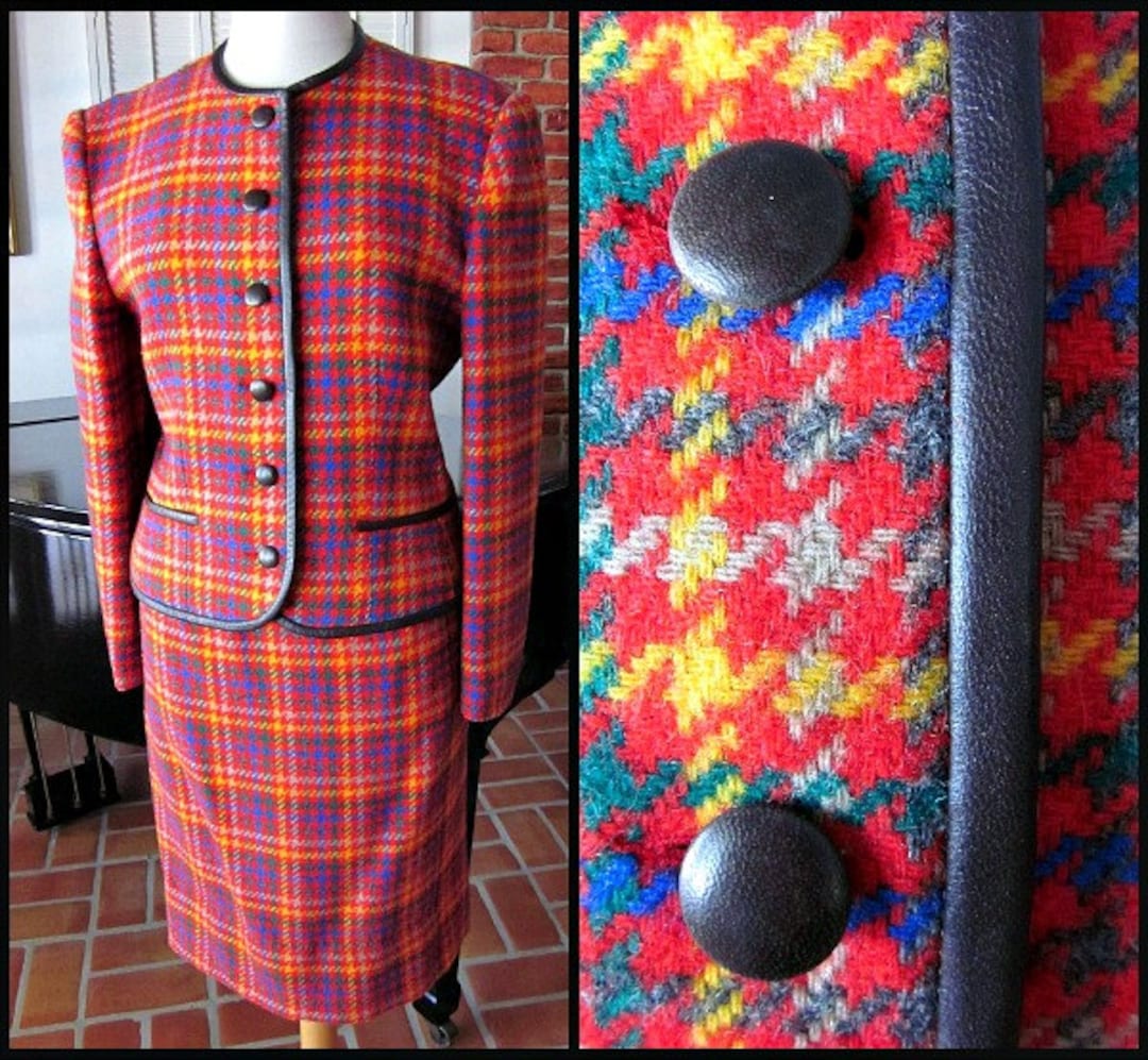 GUY LAROCHE Vintage Suit / Fits S Fr40 / French 80s Skirt Suit ...