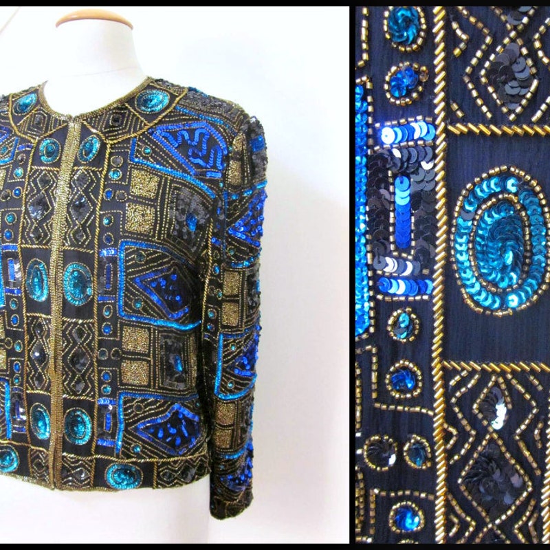 Beaded Silk Jacket - Etsy