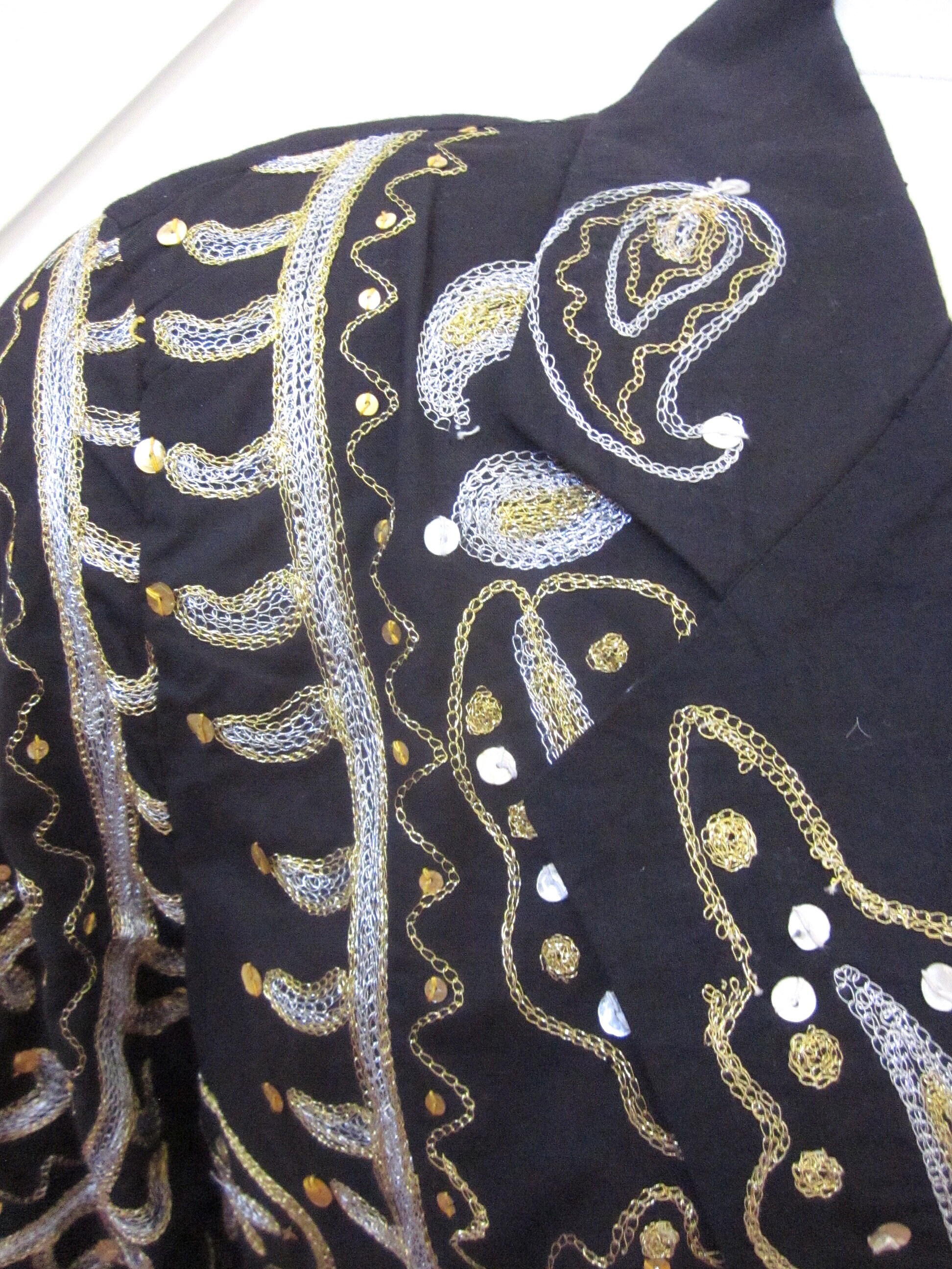 Metallic Embroidered Blazer / Gold Silver Embellished Jacket / 80s ...