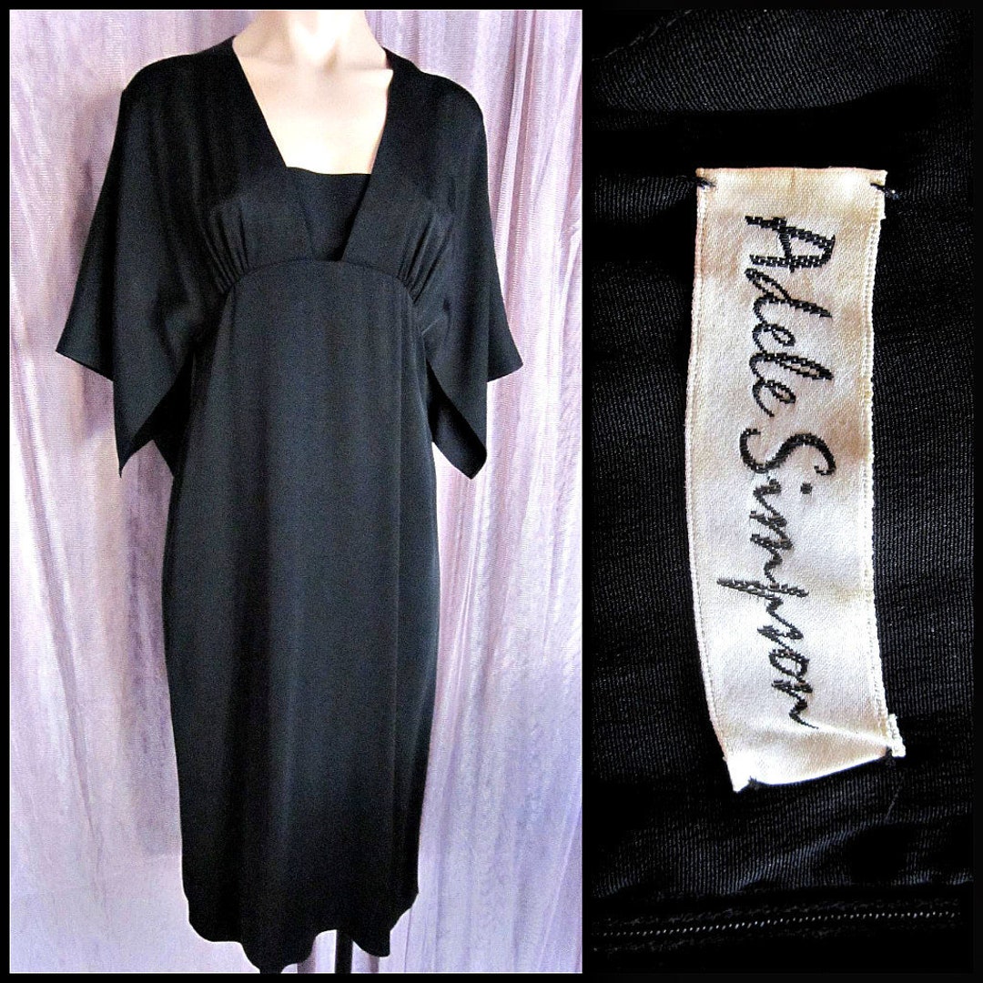 Adele Simpson Dress / Fits XS-S / 70s Adele Simpson Dress / Adele Simpson LBD / Vintage Adele ...