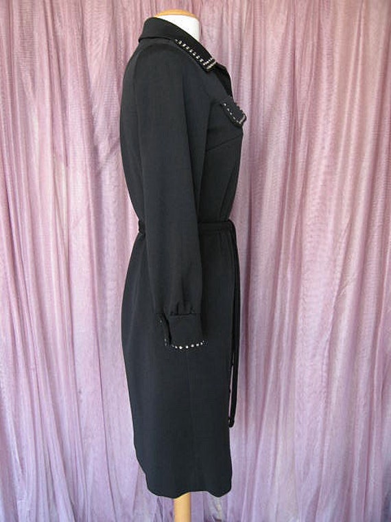 Mod Dress / 70s Mod Black Dress / Andrea Gayle Vintag… - Gem